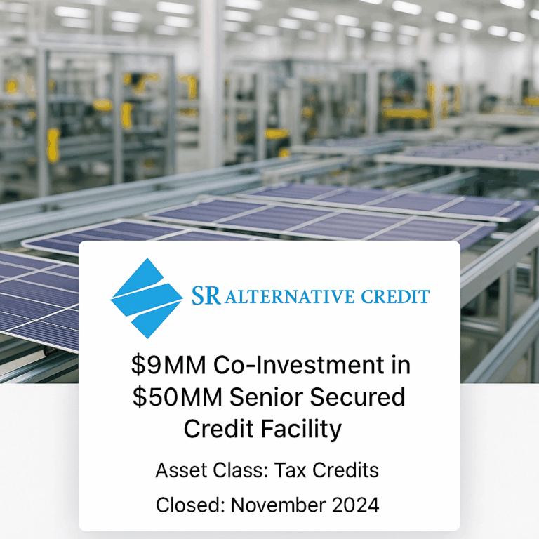SR Alternative Credit Closes $9 Million Co-Investment in $50MM Credit ...